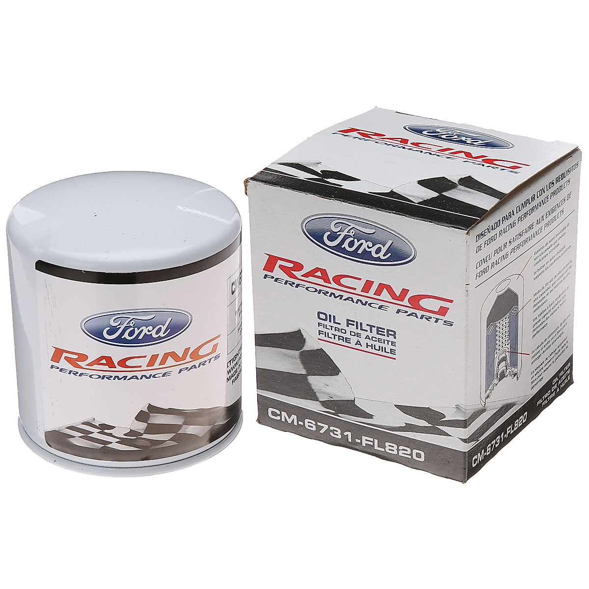 Ford Racing CM6731FL82 High Performance Oil Filter , white