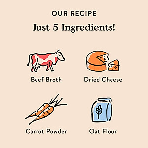 Bocce's Bakery Beef & Cheese Dog Food Toppers, All-Natural Wheat-Free Dog Food Topper, Made with Real Ingredients, Baked in USA, 8 oz