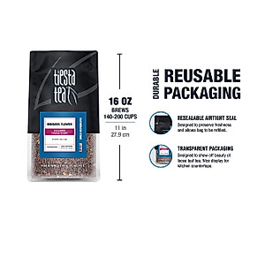 Tiesta Tea - Dried Hibiscus | Cut & Sifted Hibiscus Flower | Premium Loose Leaf Tea Blend | Non-Caffeinated Tea | Make Hot or Iced Tea & Brews Up to 200 Cups - 16 Ounce Resealable Bulk Pouch