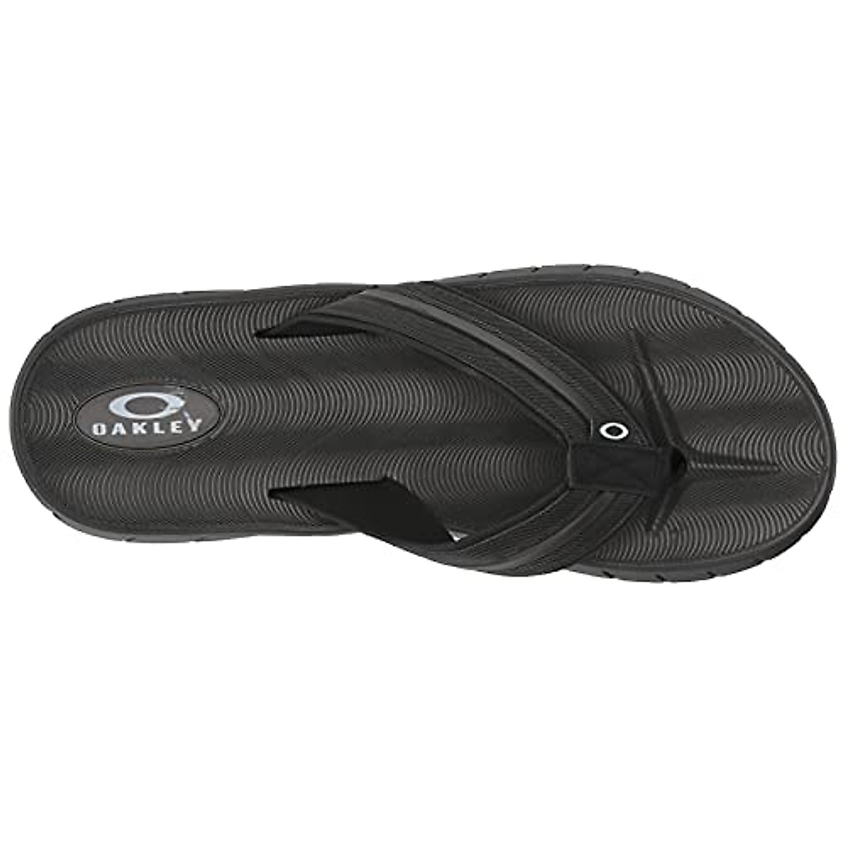 Oakley Men's Pier Ellipse Flip Flop, Blackout, 13