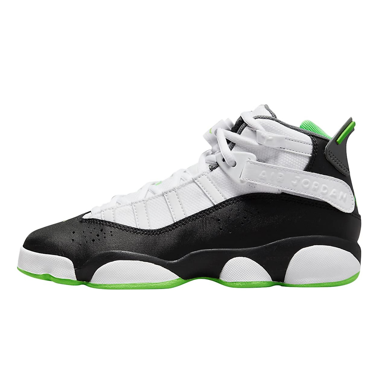 Big Kid's Jordan 6 Rings White/Green Strike-Black (323419 130) - 5
