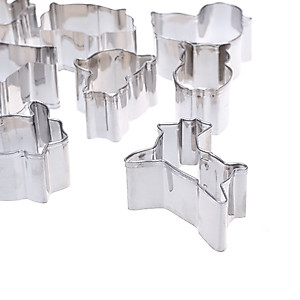 Cosmos Set of 9 Pcs Mini Animal Shapes Cookie Cutters Molds Biscuit Molds for Birthday Party