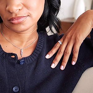 EVE'S ADDICTION Custom Women's Sterling Silver 3 Stone Birthstone Ring, Sizes 8 - Mother's Ring - Personalized Ring for Her - Birthstone Jewelry - Gift for Mom - Gifts for Mom