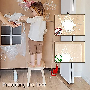 HRXQTTP Custom Sizes Desk Floor Mat Clear Desk Chair Mat for Carpeted Floors 1.5mm Thick Office Mats for Rolling Chairs Transparent Plastic Mat for Office Chair Silent Gaming Chair Mat Anti-Slip