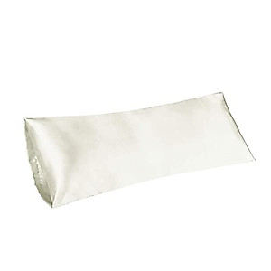 BEDELITE Satin Silk Body Pillow Pillowcase for Hair and Skin, Premium and Silky Ivory Long Body Pillow Case Cover 20x54 with Envelope Closure