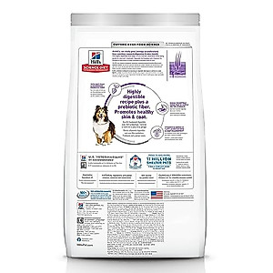 Hill's Science Diet Sensitive Stomach & Skin, Adult 1-6, Stomach & Skin Sensitivity Support, Dry Dog Food, Chicken Recipe, 4 lb Bag