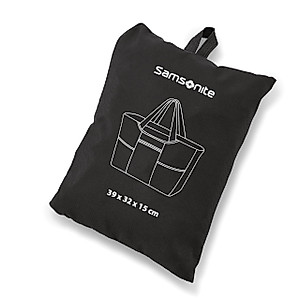 Samsonite Foldaway Packable Tote Sling Bag, Black, One Size