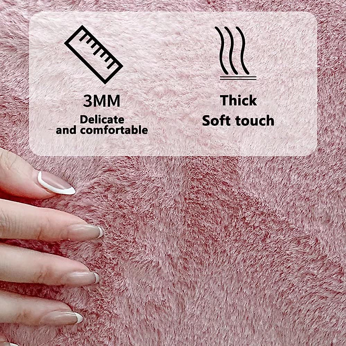 Round Seat Pad Memory Foam Seat Cushion Short Plush Anti-Slip Soft Round Cushion Home Office Chair Pad White 14 Inch