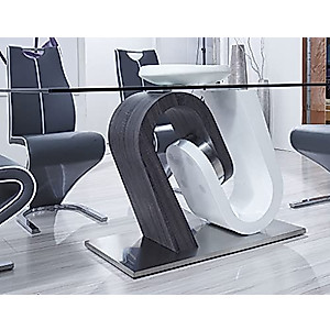 Global Furniture USA Dining Table, Grey-White