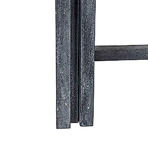 East at Main Bench, Extendable Bench Made of Solid Mango Wood, can Extend from 35" to 60" (Black)