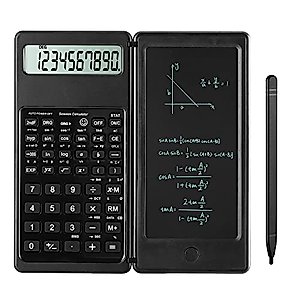 Scientific Calculators，Lvesunny Multifunctional Scientific Calculator with Notepad, 10-Digit Large Screen, Perfect School Supplies for Students, Ideal for Basic Math Learning(Black)
