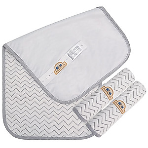 BlueSnail Ultra Soft and Absorbt Quilted Waterproof Changing Pad Liner 3pk (Gray)