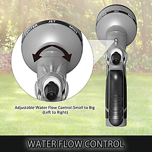 Garden Hose Nozzle,New Upgrade Hose Nozzle,8 Adjustable Watering Patterns Hose Sprayer Nozzle & Water Hose Nozzle, Hose Sprayer Suitable for Watering Plants/Washing Cars/Showering Pets (Grey)