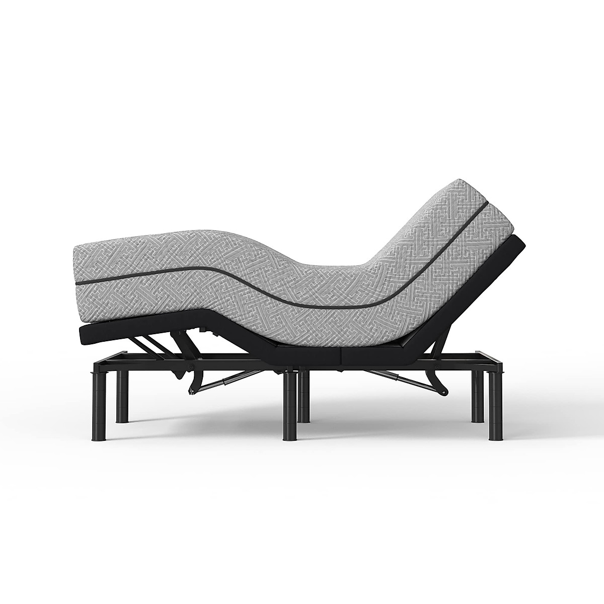 Blissful Nights e4 Twin XL Adjustable Bed Base Frame with 14" Soft Gel Infused Memory Foam Mattress