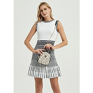 Small Crossbody Bags Shoulder Bag for Women Bee Stylish Lady Fashion Cute Purse Mini Handbag straw rope design hollow-carved (Black3)