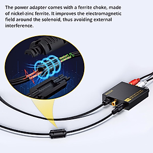 PROZOR DAC Converter 192Khz Digital to Analog Audio Decoder with Volume Control Support 5.1CH DTS Dolly-AC3 Coaxial SPDIF Toslink Optical to RCA Adapter for HDTV Blu-ray DVD PS3 Home Cinema System