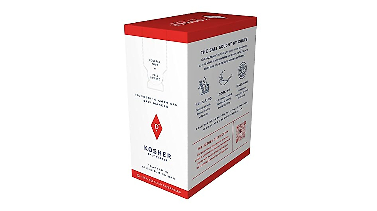 Diamond Crystal Kosher Salt Flakes - Pure, Less Sodium, 26 Oz