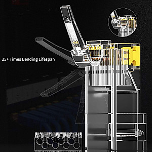 AMPCOM RJ45 Connectors, Standard Modular Plugs, UTP Gold-Plated 2 Pieces Suit CAT6 RJ45 8P8C Crimp End for Ethernet Cable, Support POE/POE+ / POE++, 100/Pack