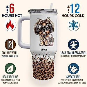 Personalized Dog Tumbler with Pekingese Dog’s Name – Custom Travel Coffee Cup 40oz, Travel Coffee Cup, Gift for Mother's day, Father's day, Christmas 3kEK4W