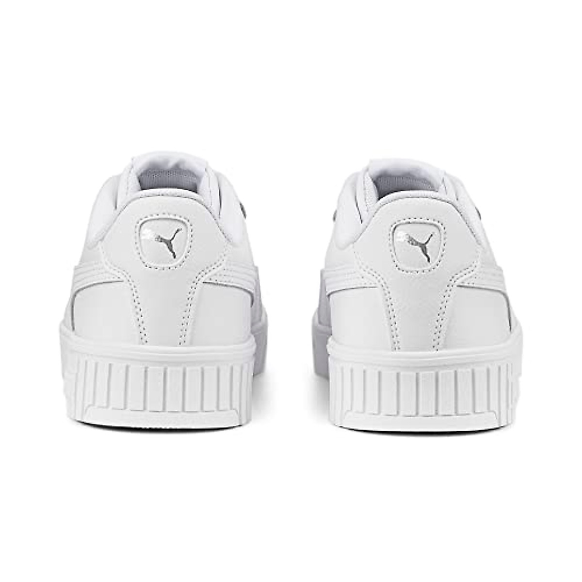 PUMA Women's CARINA 2.0 Sneaker, Puma White-Puma White-Puma Silver, 7.5