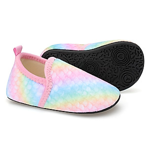 Scurtain Unisex Toddler Slippers - Big Kids & Little Kids Sizes, Artificial Woolen, Colorful 8.5-9