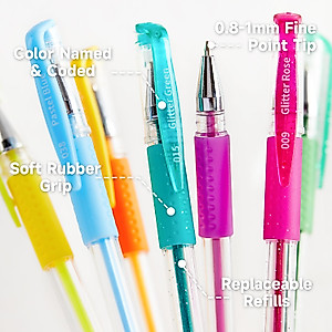 Gel Pens, Shuttle Art 120 Pack Gel Pen Set 60 Colored Gel Pen with 60 Refills for Adults Coloring Books Drawing Doodling Crafts Scrapbooking Journaling