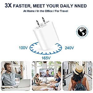 [Apple MFi Certified] iPhone Fast Charger, 20W PD + QC 3.0 Dual Port USB C Wall Charger Plug with 10FT Extra Long USB C to Lightning Fast Charging Data Sync Cord for iPhone 13 12 11 XS XR X 8 iPad