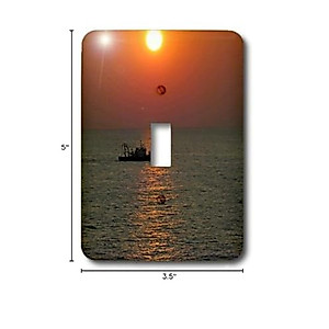 3dRose lsp_81818_1 Greece, Crete, Aegean Sunset, Fishing Boat Eu12 Cmi0410 Cindy Miller Hopkins Single Toggle Switch