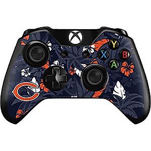 Skinit Decal Gaming Skin Compatible with Xbox One Controller - Officially Licensed NFL Chicago Bears Tropical Print Design