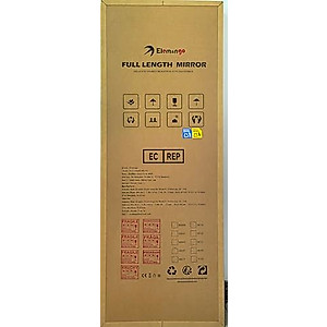 Elemango 64"x21" Arched Floor Mirror Full Length Mirror, Full Body Wall Mirror with Aluminum Frame, Arched-Top Full Mirror Standing Hanging or Leaning, Dressing Mirror for Bedroom Living Room, Black