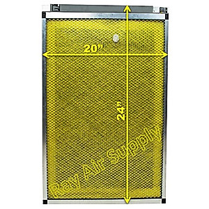 RAYAIR SUPPLY 20x24 MicroPower Guard Air Cleaner Replacement Filter Pads (3 Pack) Yellow