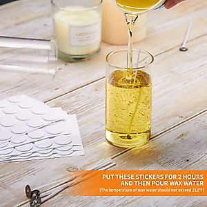 500 Pieces Candle Wick Stickers Wax Stickers Candle Wick Glue Heatproof Glue Adhere Steady in Hot Wax Double-Sided Stickers for Candle Making