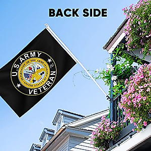U.S Army Veteran Flag, 2x3 Ft United States Army Flags with Heavy Duty Polyester and Vivid Colors, 3Ply Double Sided Banner with Two Brass Grommets for Indoor and Outdoor 2x3 Feet