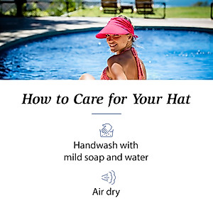 Wallaroo Hat Company Women’s Aqua Sun Visor – Packable Design and Adjustable Sizing for Medium Crown Sizes – Functional Water Friendly Visor for Beach, Poolside and Adventures (Hot Pink)