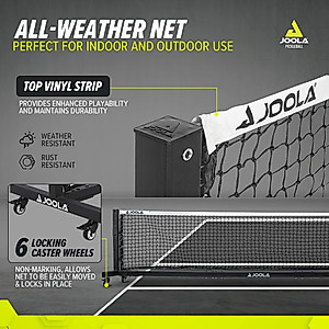 JOOLA Pro Pickleball Net – Portable Outdoor Pickleball Net System – Heavy Duty, Tournament Grade Net for Outside & Indoor Pickleball Courts – Regulation Height & Length – Wheels for Easy Mobility
