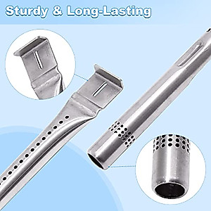 Grill Replacement Parts for Charbroil Advantage Series 4 Burner 463344015, 463343015, 463433016 Gas Grills, Stainless Pipe Burner, Heat Plate Tent Shield, Adjustable Carryover Tube, Grill Igniters