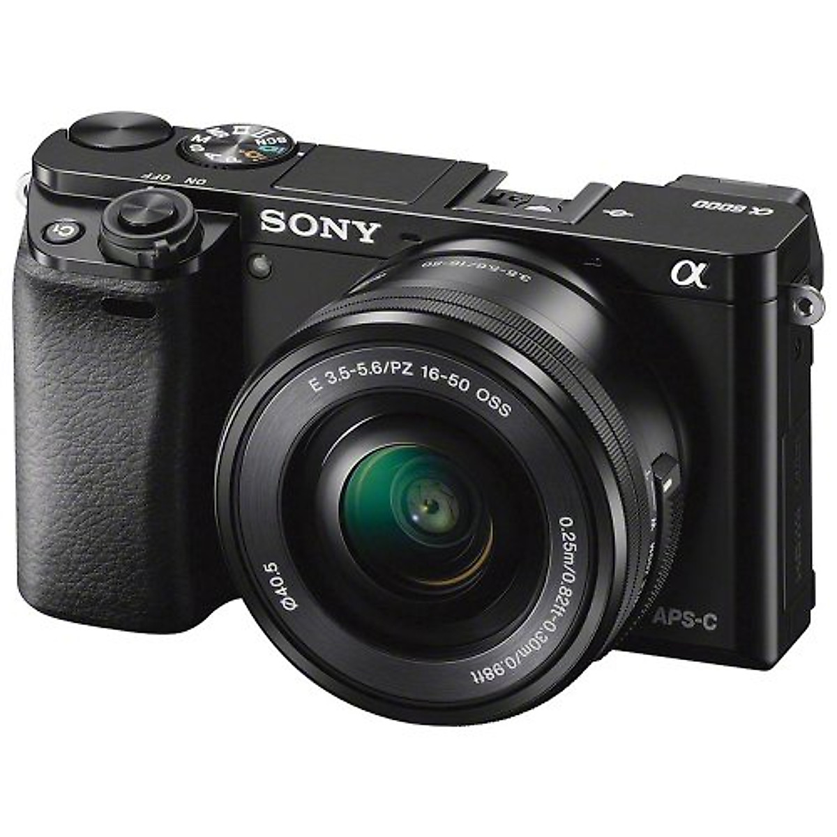Sony Alpha a6000 Mirrorless Camera with 16-50mm Lens Black with Soft Bag, Tripod, Additional Battery, 64GB Memory Card, Card Reader, Plus Essential Accessories