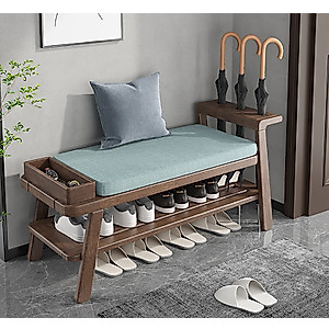 WYBB Ottoman Foot Stool Industrial Storage Ottoman Bench, Key Umbrella Slippers Sports Shoes Storage Change Shoes Stool, Stable Waterproof Footstools with Memory Foam