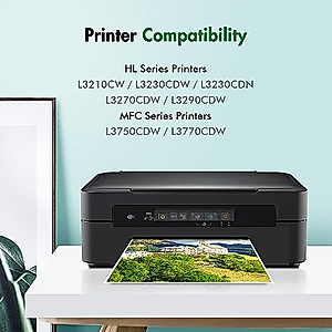 TN227 TN227BK TN-227 Toner Compatible Toner Cartridge Replacement for Brother TN227 TN223 TN223BK for HL-L3270CDW MFC-L3750CDW MFC-L3710CW MFC-L3770CDW HL-L3210CW HL-L3290CDW（4 Pack）