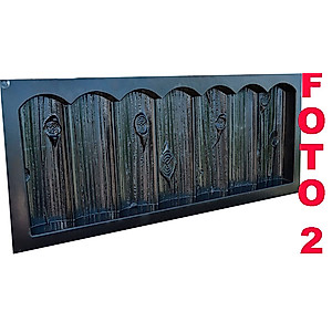 Concrete Mold Edge Stone Mold Log Edging Border ABC Plastic Sold 1 Piece (Br12-Small)