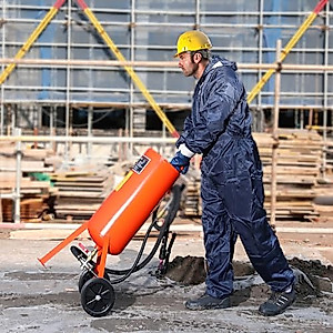 VEVOR 10 Gallon Heavy-Duty Sand Blaster, 60-110 PSI High Pressure Sandblaster, Portable Abrasive Blasting Tank, Air Sand Blasting Kit with 2 Ceramic Nozzles & 7.5ft Hose for Paint, Stain, Rust Removal