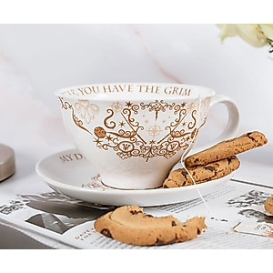 Harry Potter Grim 12-Ounce Ceramic Teacup and Saucer Set