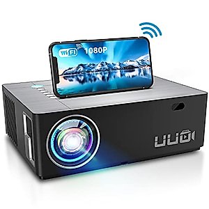 1080P HD Projector, 5G WiFi Movie Projector, UUO Home Theater Support 4K Video Projector, Synchronize Smartphone Screen, Dolby Audio Support-Compatible with TV Stick/iOS/Android/Smartphone/PS5