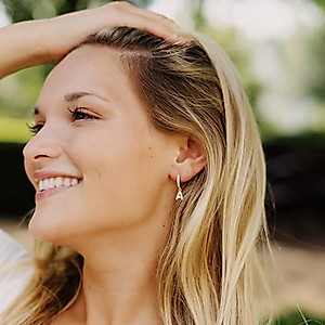 SANNYRA Initial Earrings for Women | Initial Hoop Earrings | Letter A Dangle Earrings for Women | CZ Hypoallergenic Gifts for Women