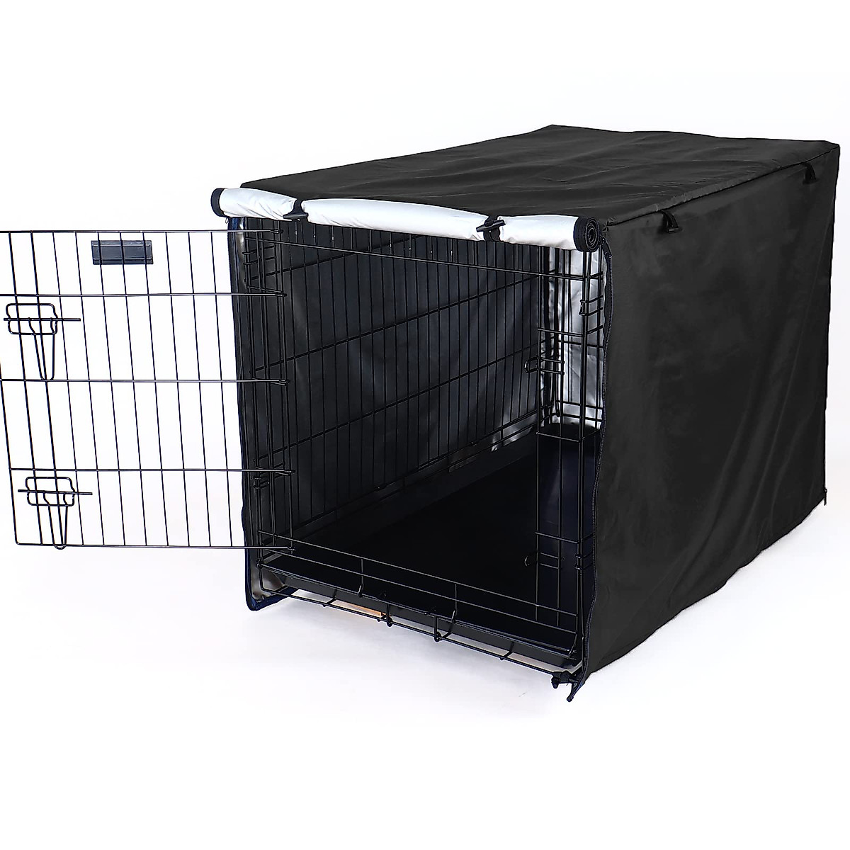 kefit Dog Crate Cover 42 inch, Kennel Cover for Dog Cage, Black