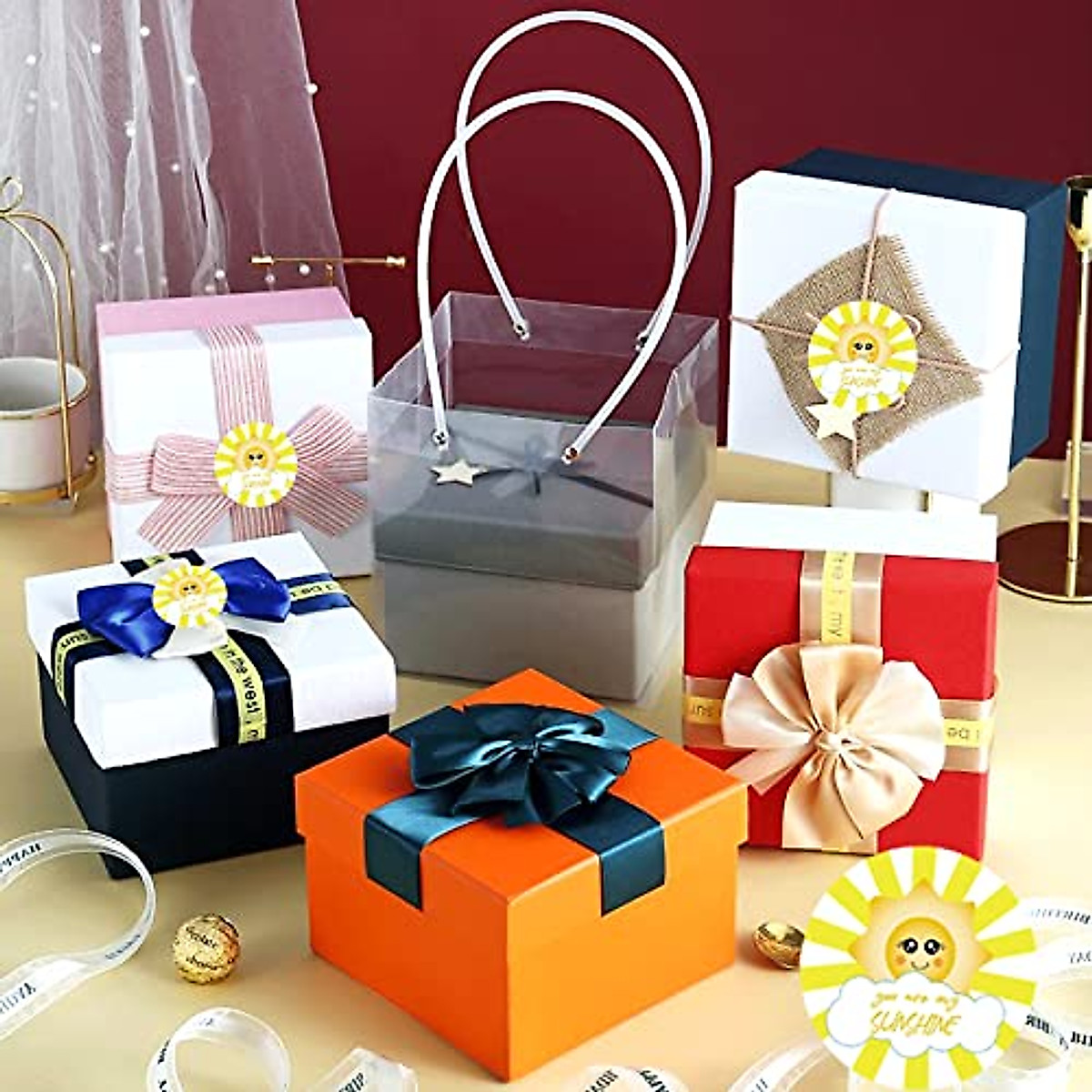 You are My Sunshine Stickers 1.5" Sending Sunshine Your Way Themed Thank You Customer Appreciation Stickers 500Pcs Sunshine Sticker Thank You Sticker for Small Business,Packaging,Envelope,Party Favors