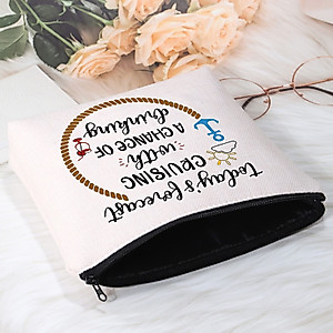 POFULL Cruise Themed Gift Cruise Boat Cocktails Friends Groups Cruise Cosmetic Bag (forecast Cruising)