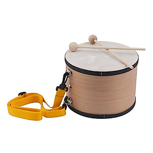Basic Beat BB8B - 8" Pre-Tuned Single Bongo with Calfskin Heads, Natural Finish, Includes 2 Mallets & Adjustable Strap - Ideal for Children's Percussion Education