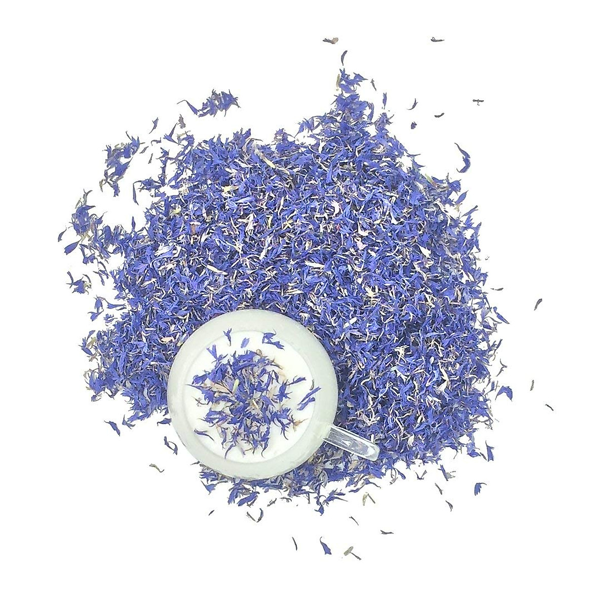 Pure Blue Cornflower Petals - 100% Natural Centaurea cyanus - Dried, Grown in Germany Herbal Cornflower Flowers for Cupcakes, Lattes, Tea Blends, Bath Products, Gifts, Crafts