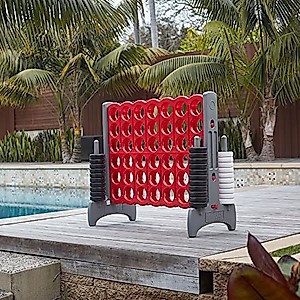 ECR4Kids Jumbo 4-To-Score, Giant Game, Red/Grey